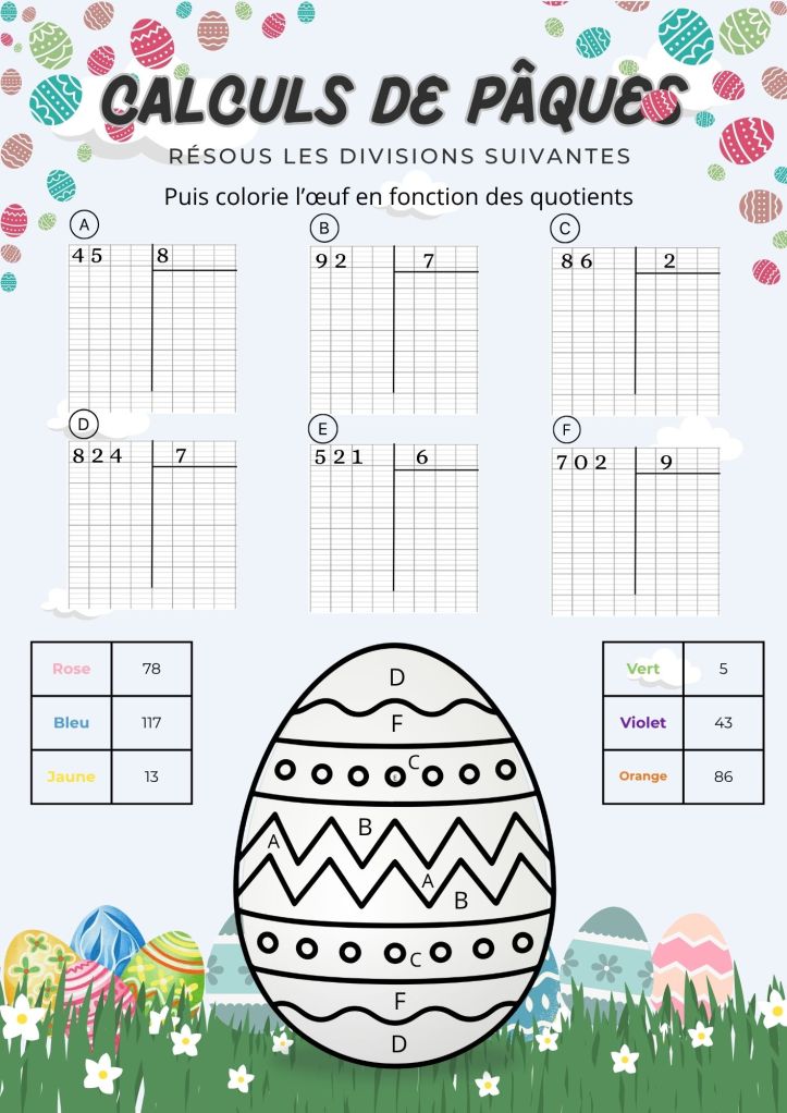 Coloriage magique de pâques